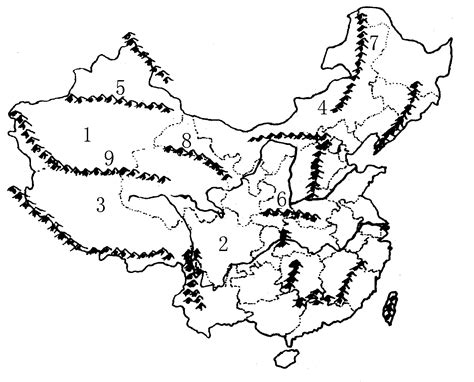 中国地形空白图 千图网