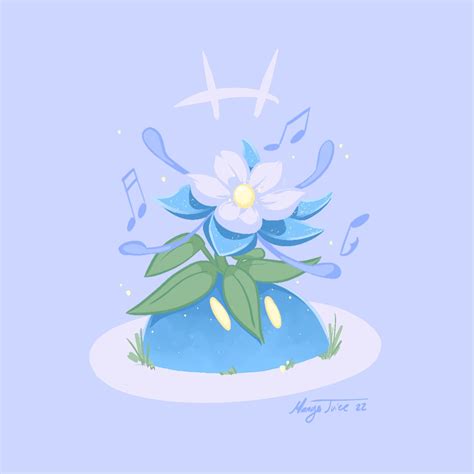 I Drew Some Dendro Slimes As Liyue Flowers Rgenshinimpact