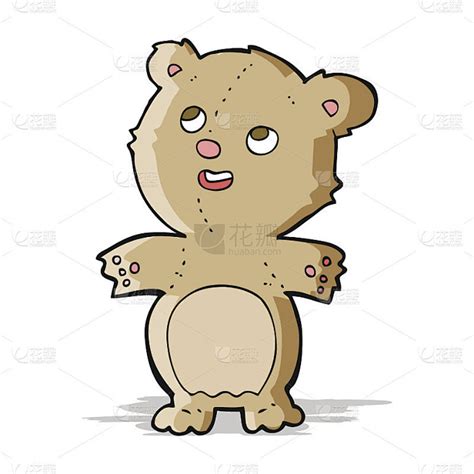 卡通快乐的小泰迪熊