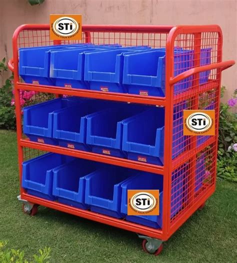Stainless Steel Blue Multi Layer Picking Trolleysorting Trolley At