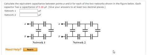 Solved Calculate The Equivalent Capacitance Between Points A