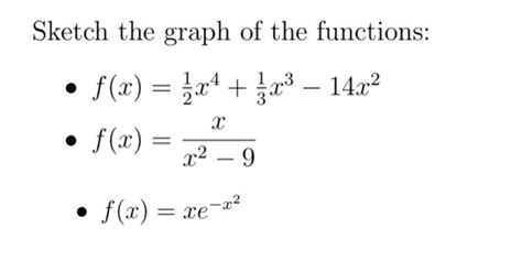 solved sketch the graph of the functions