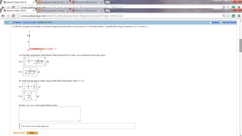 Solved A Uniformly Charged Rod Of Length L And Total Charge Chegg