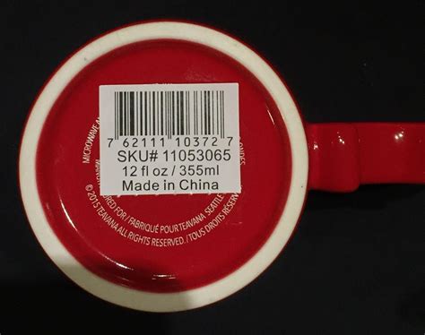 Starbucks Teavana Rococo Handle Tazo Tea Coffee Mug Red 1869494013