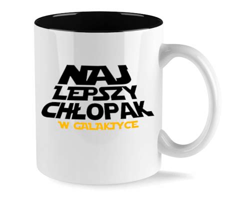 KUBEK Czarny Najlepszy CHŁOPAK w GALAKTYCE Wzory Dzień Chłopaka dla Chłopaka Prezent Cena