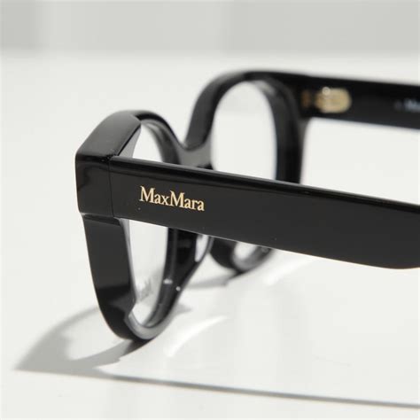 Max Mara（マックスマーラ） メガネ Mm5150 D レディース フルリム セルフレーム ボストン型 めがね 眼鏡 ロゴ 黒縁メガネ