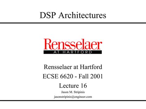 Dsp Architecture Ppt