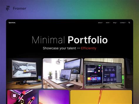 Spectrum Slick Framer Portfolio Template