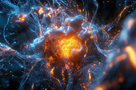 Abstract Representation Of Neural Connections Illustrating A Complex