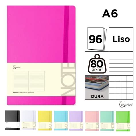 Notebook Cervantes A6 12 Un Clique P Ver Cores Bloco