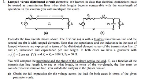 Find V L For Lumped Vs Distributive Circuits • Physics Forums