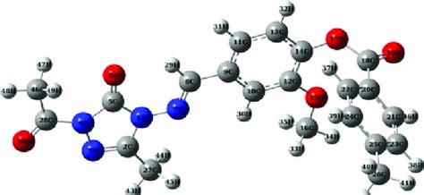 The Optimized Molecular Structure Of Download Scientific Diagram