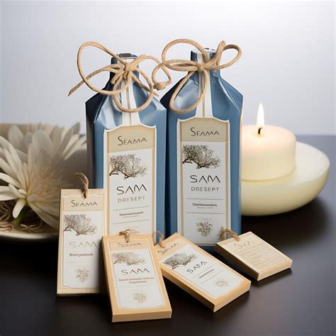 Premium AI Image Photoshoot Of Day Spa Amenity Tags Medium Graphic Design Wellness Theme Se