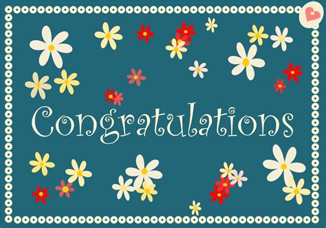 Free Printable Congratulations Cards In Retro Colors