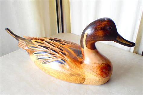 Tom Taber Hersey Kyle Jr Signed Wooden Duck Decoy