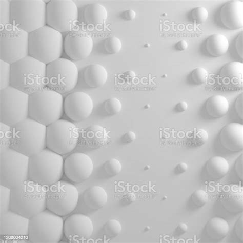 흰색 평면에 구 세트가 있는 배경입니다 공을 추상창조적 기하학적 구조 맨 위 보기 3d 렌더링 0명에 대한 스톡 사진 및 기타 이미지 Istock