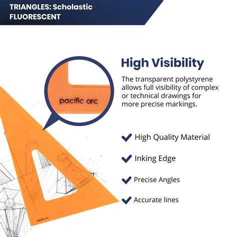Pacific Arcs Scholastic Triangle 6 Inch Fluorescent