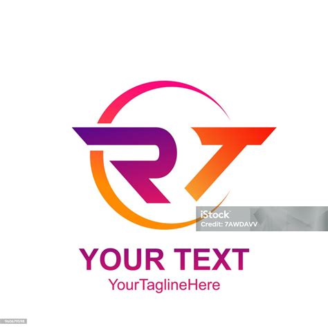 초기 편지 Rt 로고 템플릿 Colorfull 원 Swoosh 비즈니스 및 회사 아이덴티티 디자인 0명에 대한 스톡 벡터 아트 및 기타 이미지 Istock