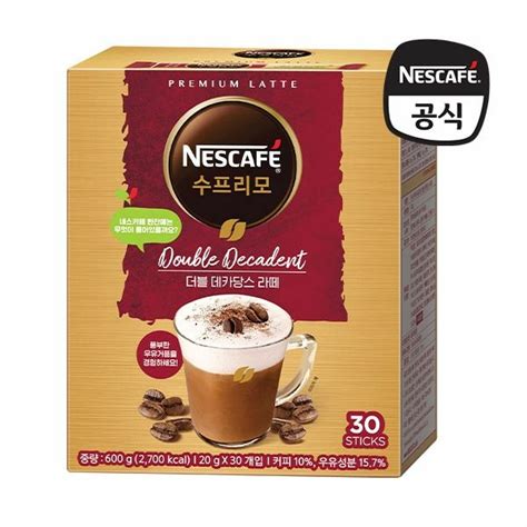 네스카페 수프리모 더블 데카당스 라떼 30t 티몬