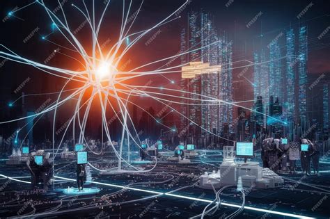 Abstract Digital Technology Background Big Data Visualization High
