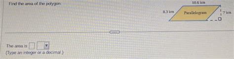 Solved Find The Area Of The Polygon The Area Is Type An Chegg Com