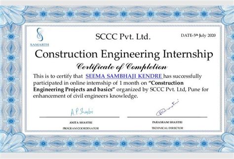 seema kendre on linkedin successfully completed 1 month intership from samarth comprehensive civil…