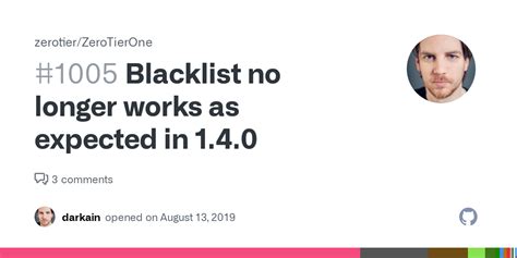 Blacklist No Longer Works As Expected In 140 · Issue 1005 · Zerotier