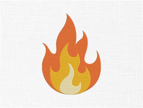 Flame Embroidery Design Flame Embroidery File Fire Embroidery Design