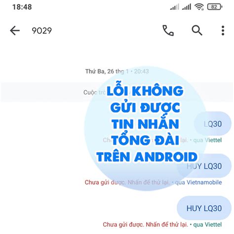 Khắc Phục Lỗi không gửi được tin nhắn tổng đài trên Android