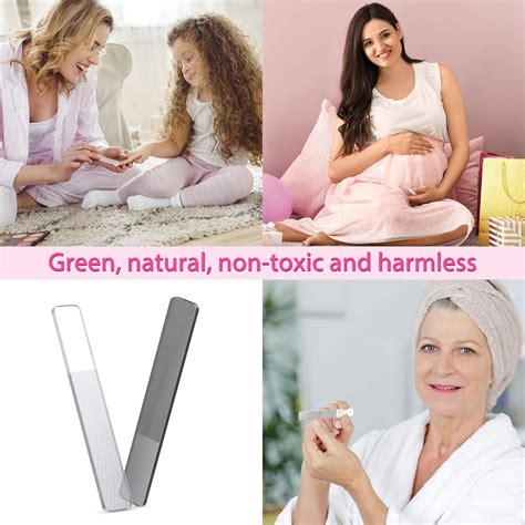 8 Pieces Nano Shiner Files Glass Natural Nail Files Crystal Nail Shiner