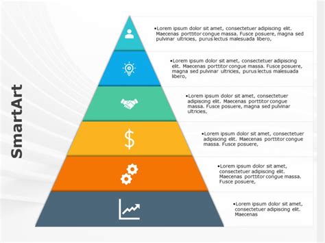 Smartart Pyramid Basic 6 Steps Slideuplift