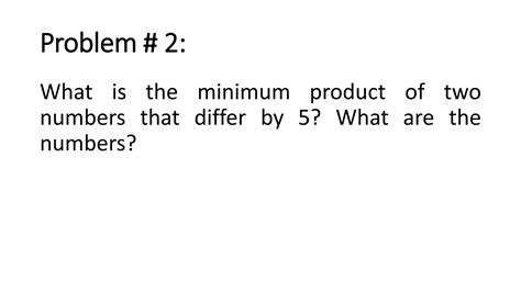 3 Lesson 3 Problems Involving Maximum And Minimum Points PPT