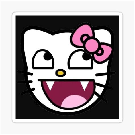 Hello Kitty Epic Face Sticker For Sale By Braiins Redbubble