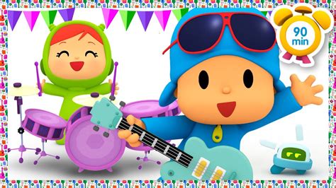 🎻 Pocoyo In English Musical Instruments 90 Min Full Episodes