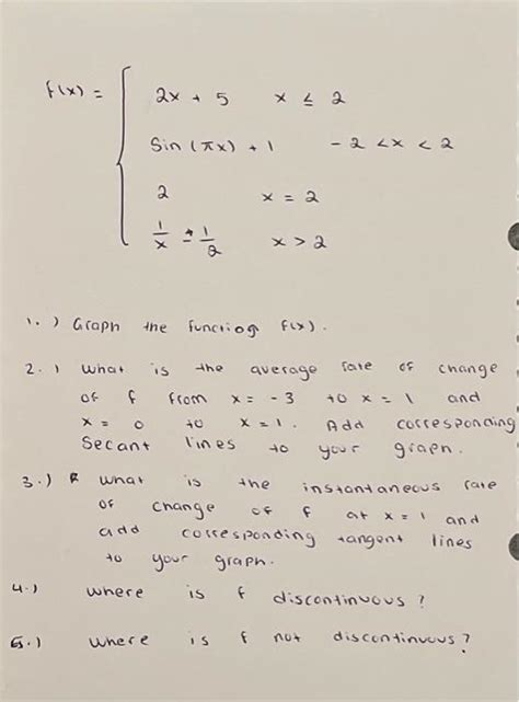 solved f x ⎩⎨⎧2x 5sin πx 1−2
