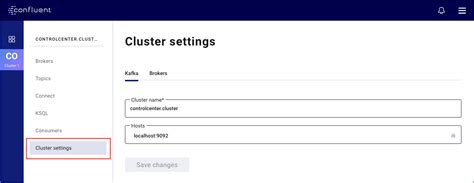 Cluster Settings Confluent Platform 5410