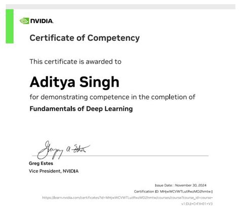 Aditya Singh On Linkedin Deeplearning Ai Nvidia Lifelonglearning
