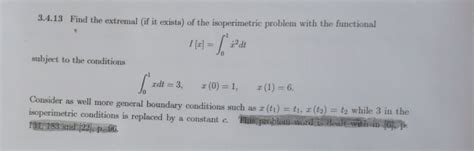 Solved 3 4 13 Find The Extremal If It Exists Of The