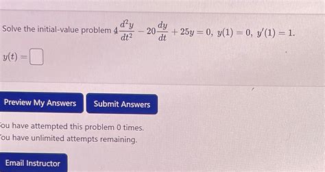 Solved Solve The Initial Value Problem