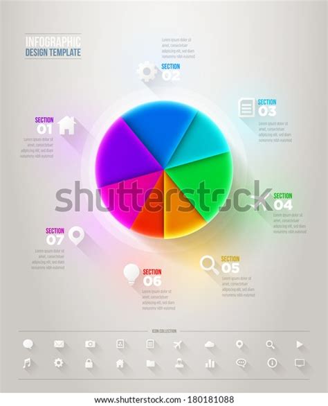 Vector D Pie Chart Infographic Design Stock Vector Royalty Free Shutterstock