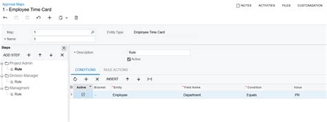 approval map with 3 level employee time card community