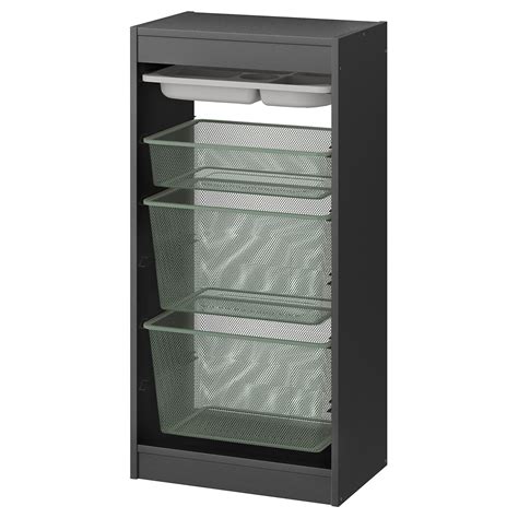 Стеллаж Ikea Trofast 46х30х94 см серый серо зеленый бело серый ТРУФАСТ ИКЕА за 21468 рублей