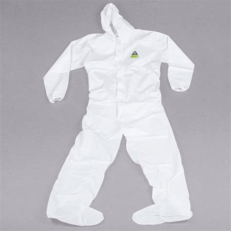 White Disposable Microporous Coveralls With Hood Xl