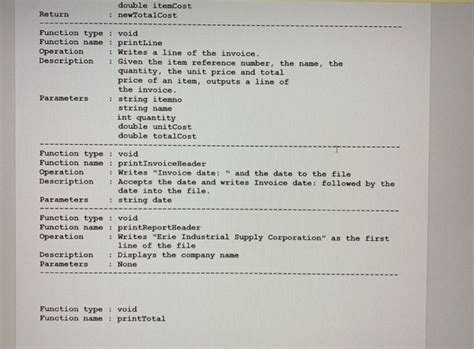 Solved Write A Cs Program To Read Details Of Invoices From A