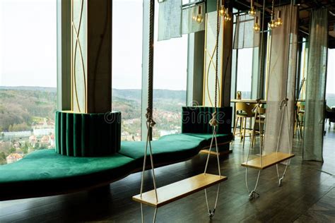 Gdansk Poland May 2022 Stylish Restaurant Interior For Dinner And Rest