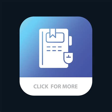 Book Education Knowledge Mobile App Button Android And Ios Glyph Version 13147534 Vector Art At