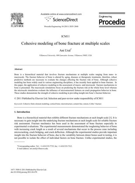 Pdf Cohesive Modeling Of Bone Fracture At Multiple Scales Dokumen Tips