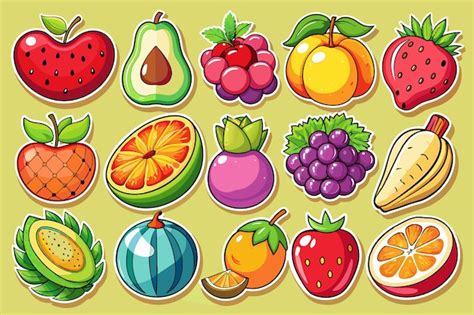 Premium Vector A Set Of Fruits Including Strawberries Raspberry And
