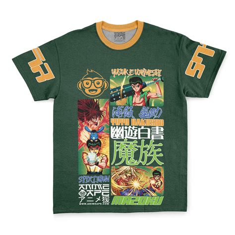 Yusuke Urameshi V4 Yuyu Hakusho Streetwear T Shirt Anime Ape
