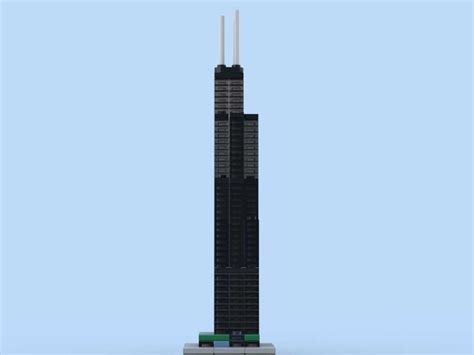Lego Moc Nano Sears Tower By Ej76az Rebrickable Build With Lego